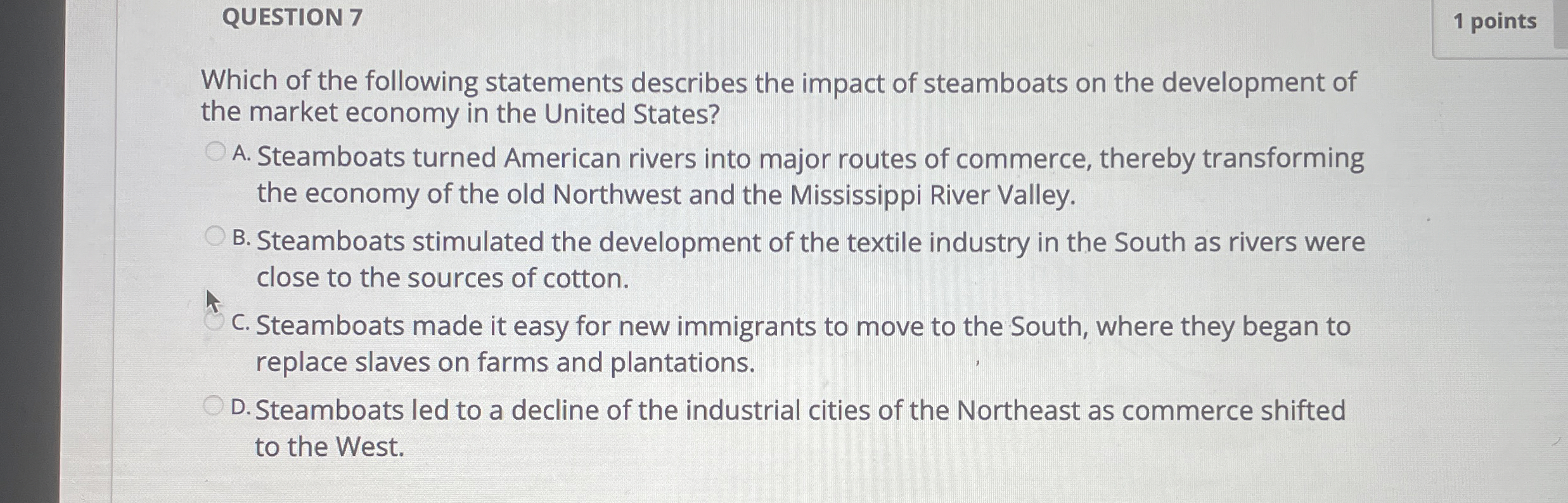 Solved QUESTION 71 ﻿pointsWhich of the following statements | Chegg.com