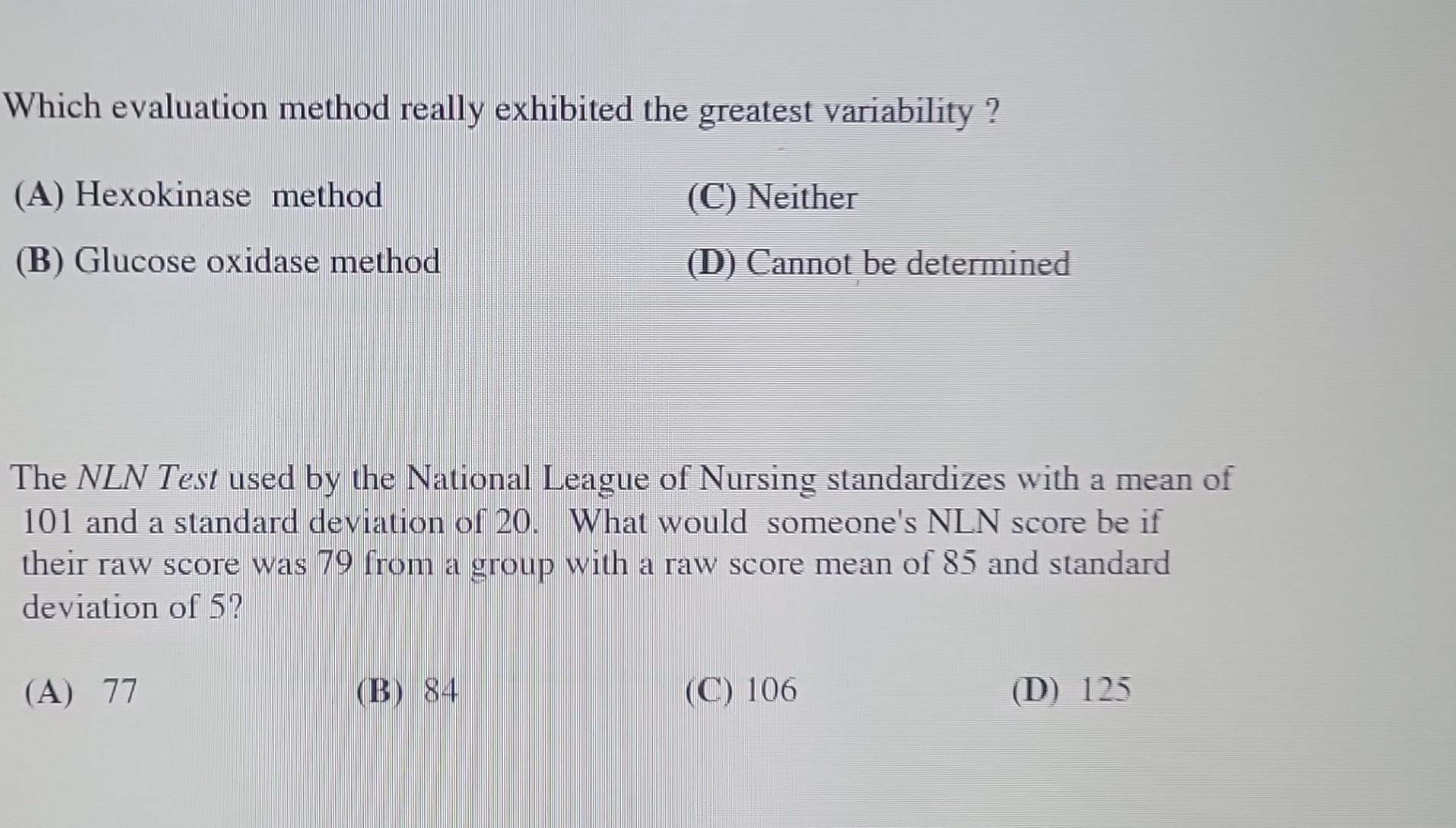 Solved Which evaluation method really exhibited the greatest | Chegg.com