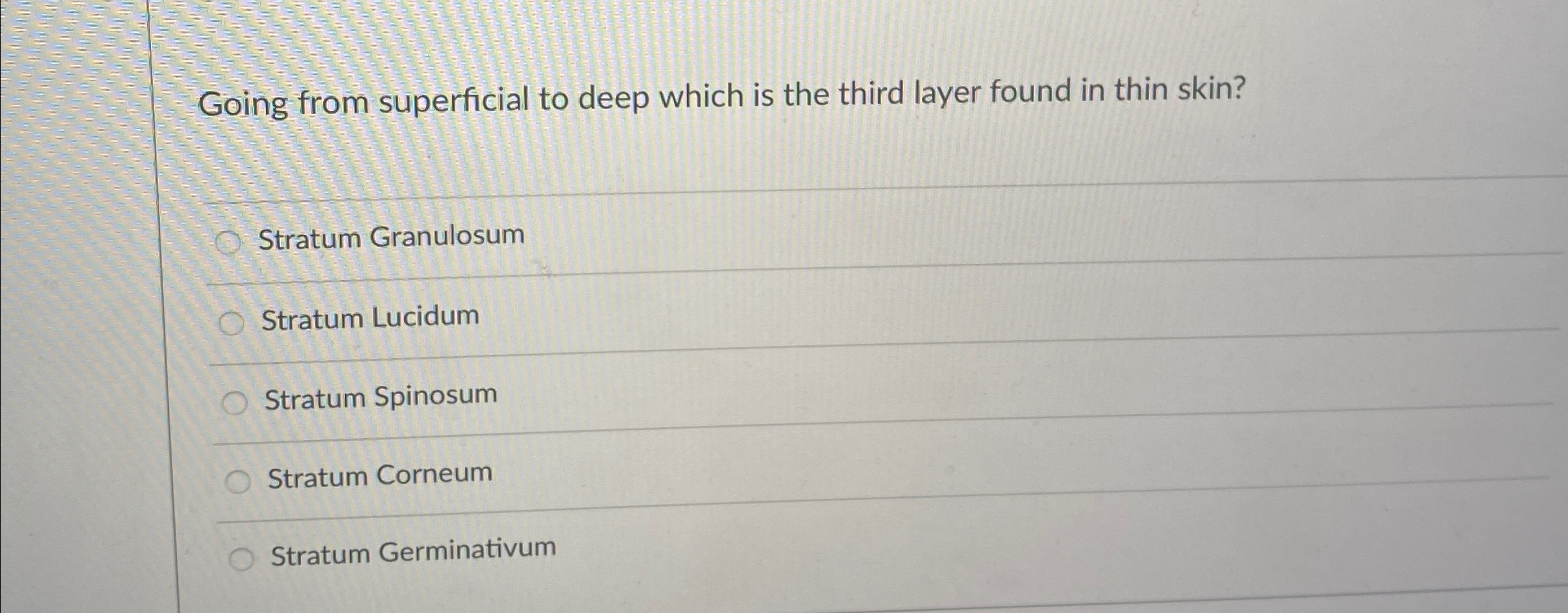 Solved Going from superficial to deep which is the third | Chegg.com