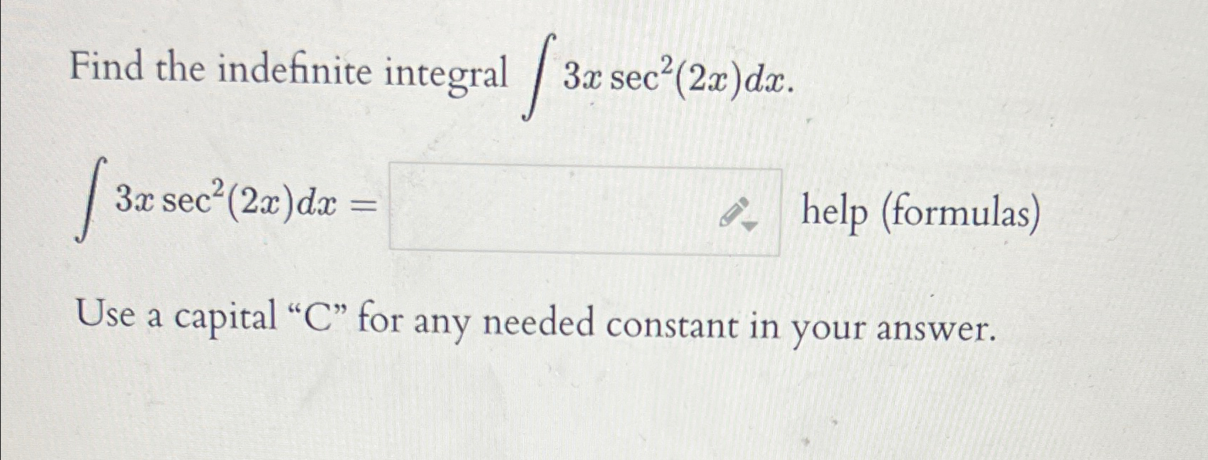 Solved Find the indefinite integral | Chegg.com