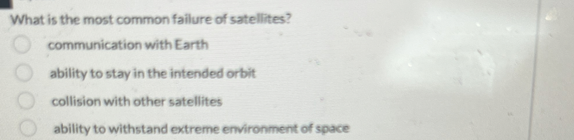 Solved What is the most common failure of | Chegg.com