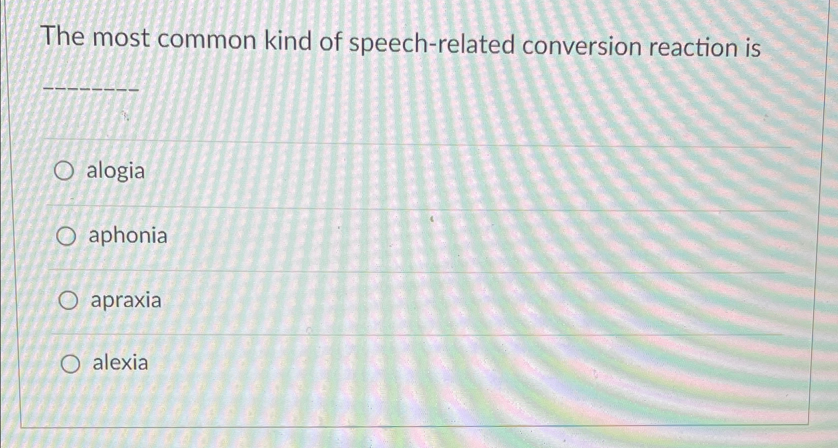 Solved The most common kind of speech-related conversion | Chegg.com