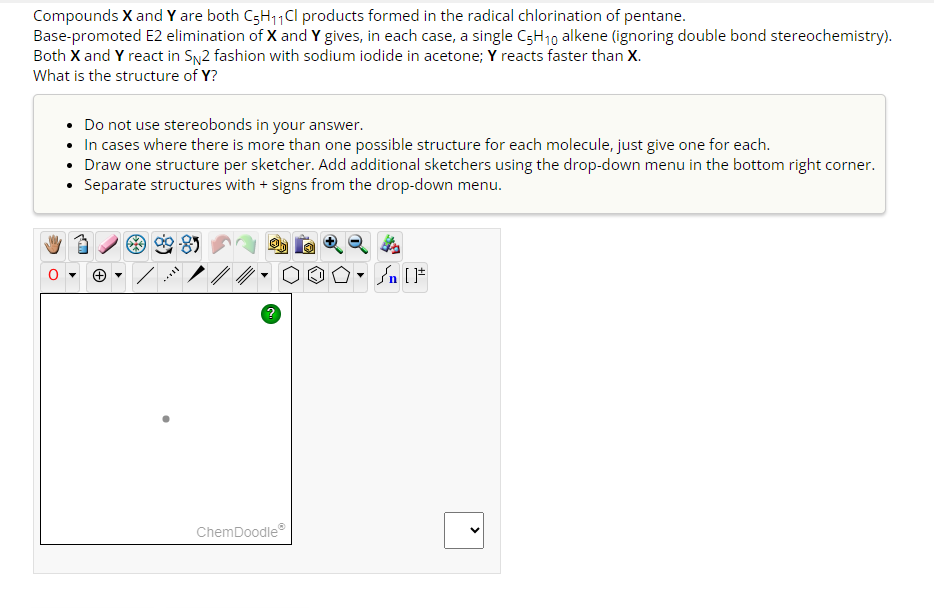 Solved Compounds x ﻿and Y ﻿are both C5H11Cl ﻿products formed | Chegg.com