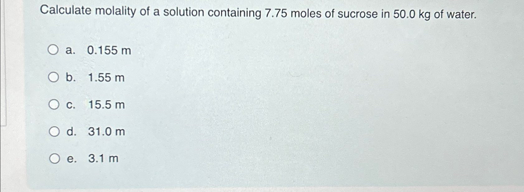 Solved Calculate molality of a solution containing 7.75 | Chegg.com