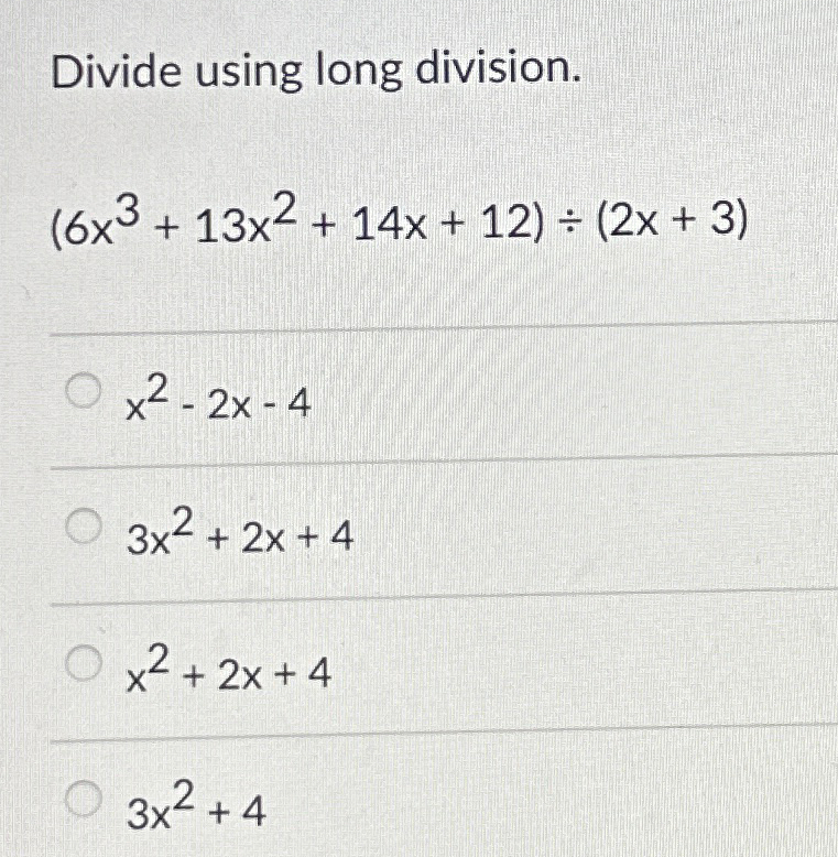 Solved Divide using long | Chegg.com Solved Divide using long | Chegg.com