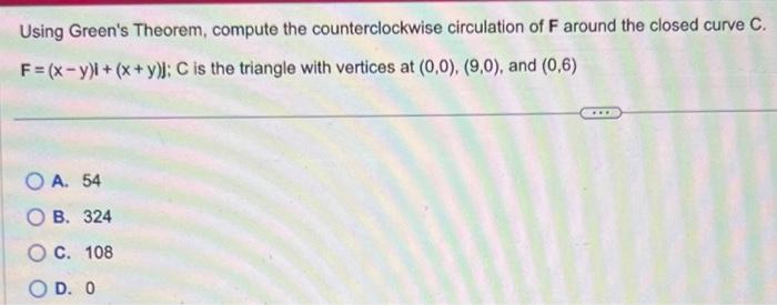 Solved Using Green's Theorem, compute the counterclockwise | Chegg.com