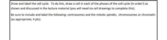 Solved Draw and label the cell cycle. To do this, draw a | Chegg.com