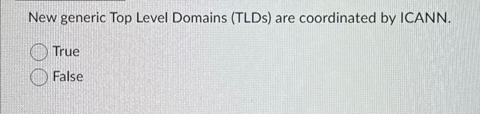 Solved New generic Top Level Domains (TLDs) ﻿are coordinated | Chegg.com