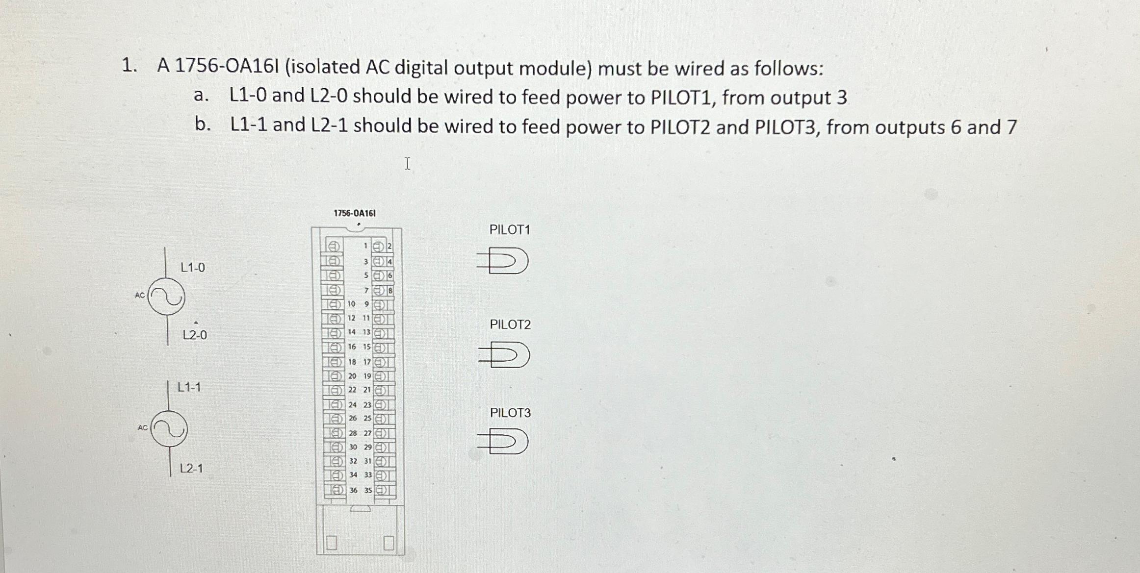 Solved A 1756-OA16I (isolated AC digital output module) | Chegg.com