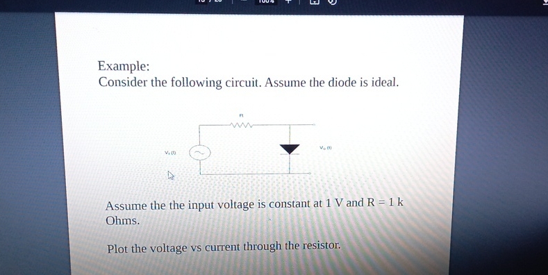 Solved Example:Consider the following circuit. Assume the | Chegg.com