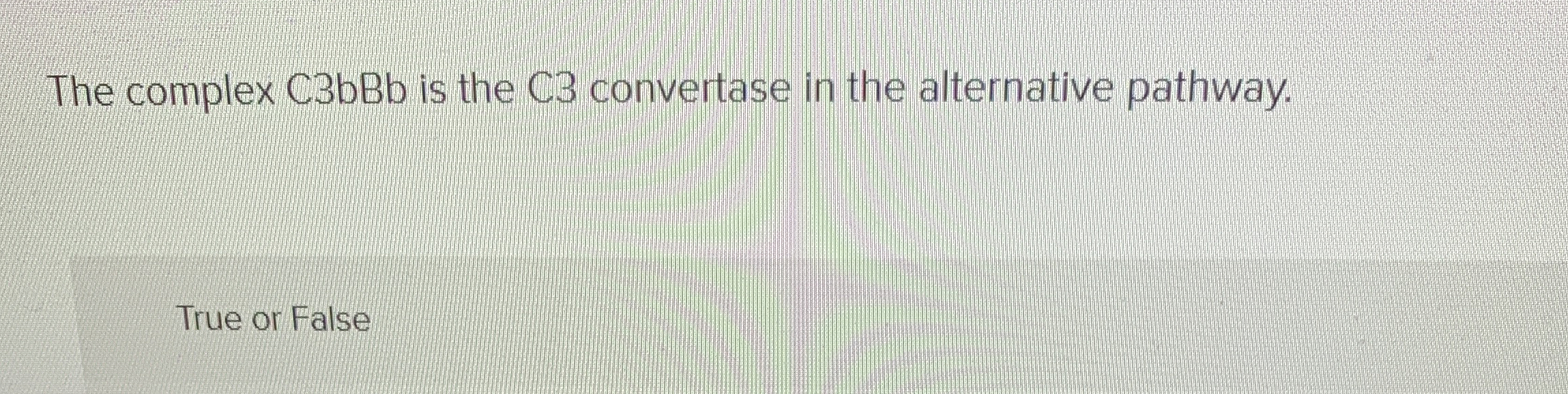 Solved The complex C3bBb is the C3 ﻿convertase in the | Chegg.com