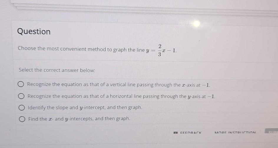 Solved QuestionChoose the most convenient method to graph | Chegg.com