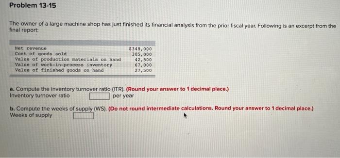 Solved The owner of a large machine shop has just finished | Chegg.com