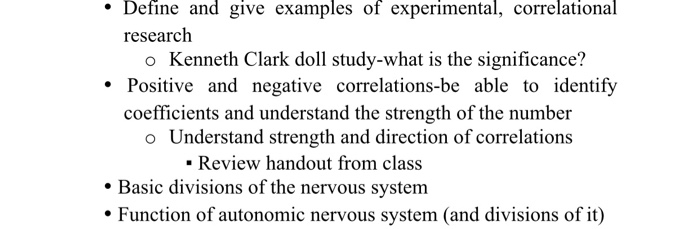 Solved Define and give examples of experimental, | Chegg.com