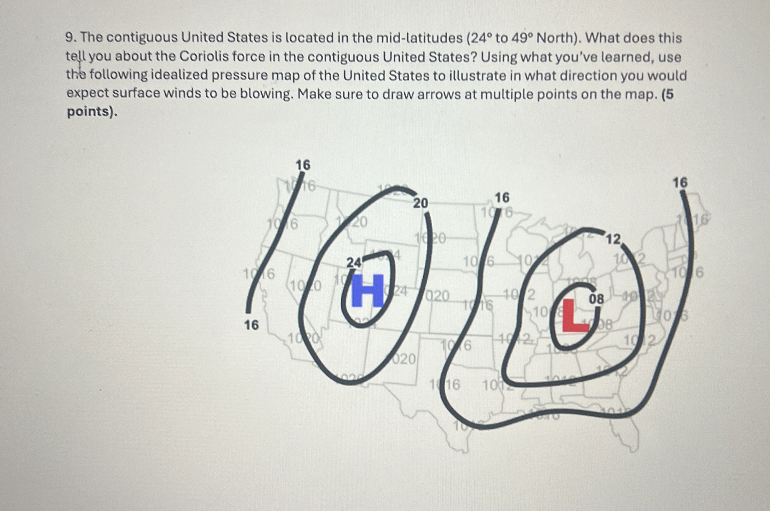 Solved The contiguous United States is located in the | Chegg.com