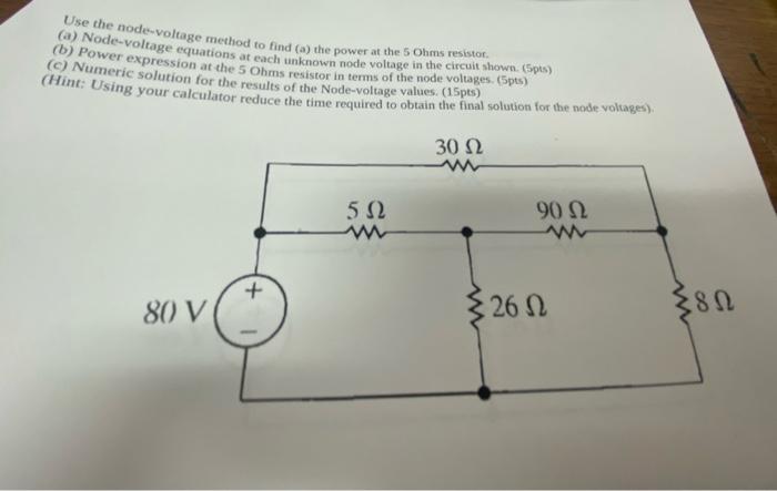 Solved Use the node-voltage method to find (a) the power at | Chegg.com Solved Use the node-voltage method to find (a) the power at | Chegg.com