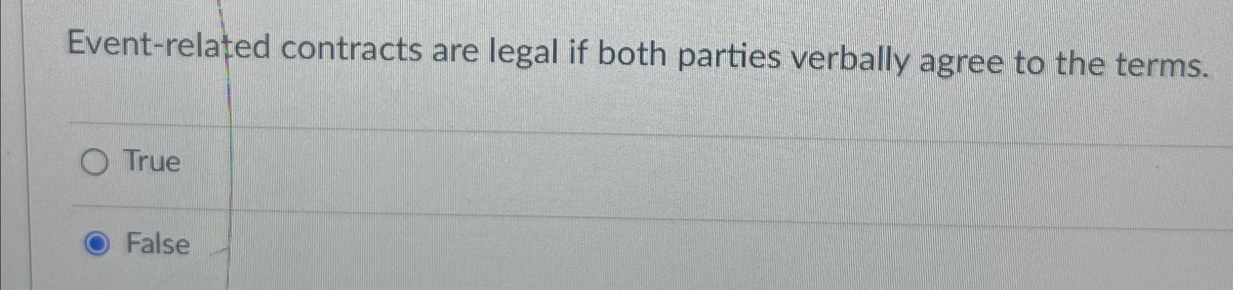 Solved Event-relafed contracts are legal if both parties | Chegg.com