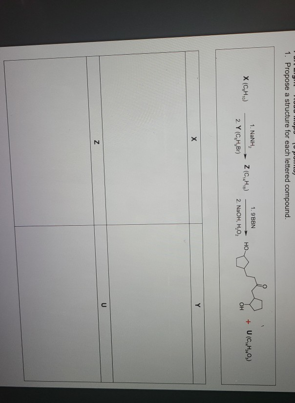 Solved upo PUM) 1. Propose a structure for each lettered | Chegg.com