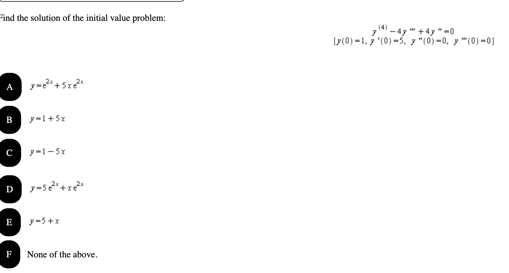 Solved Find the solution of ﻿the initial value problem. | Chegg.com