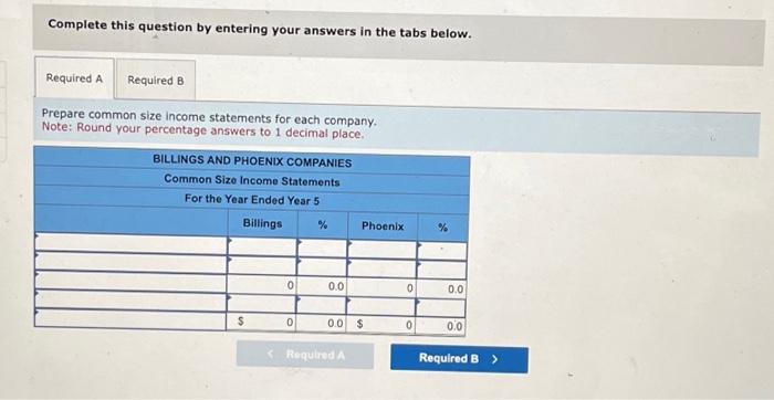 Solved Exercise 3-18A (Algo) Using common size statements | Chegg.com