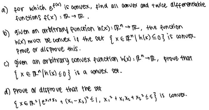 Solved a for which eta is convex, find all convex and twice | Chegg.com