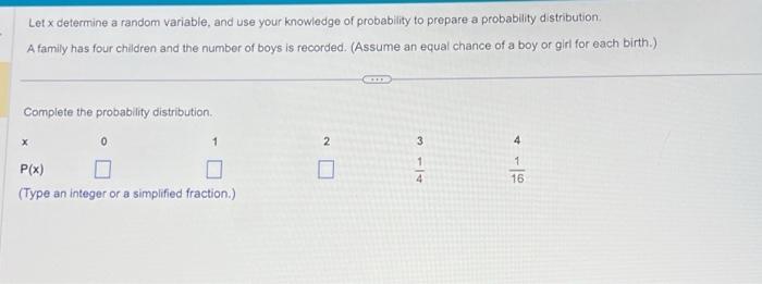 Solved Let x determine a random variable, and use your | Chegg.com