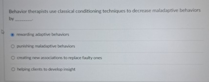 Solved Behavior therapists use classical conditioning | Chegg.com