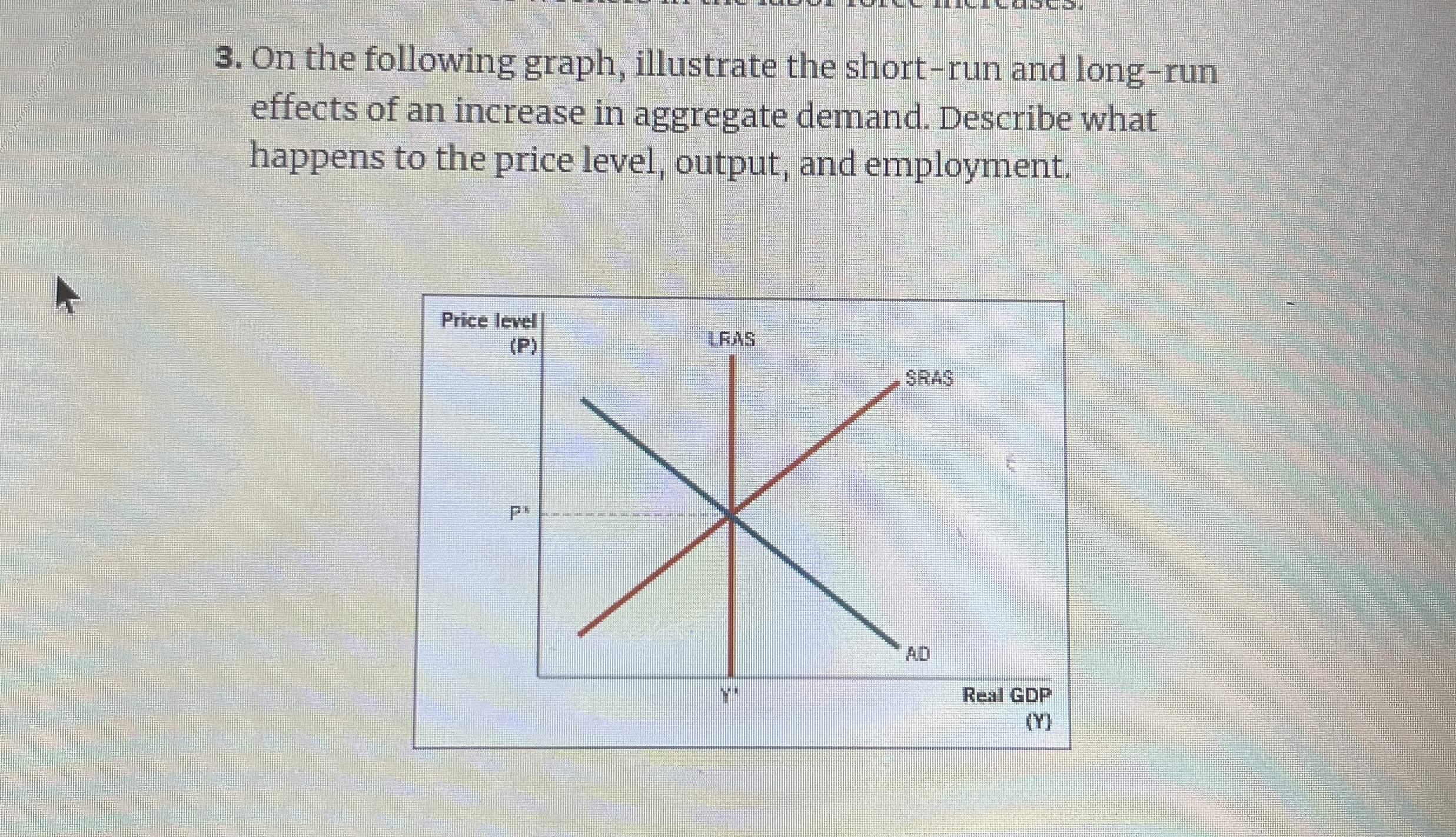 Solved On the following graph, illustrate the short-run and | Chegg.com