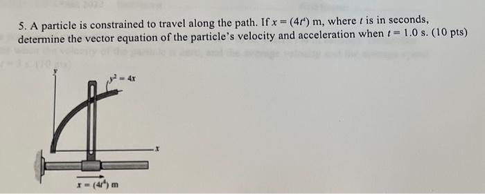 Solved 5. A particle is constrained to travel along the | Chegg.com