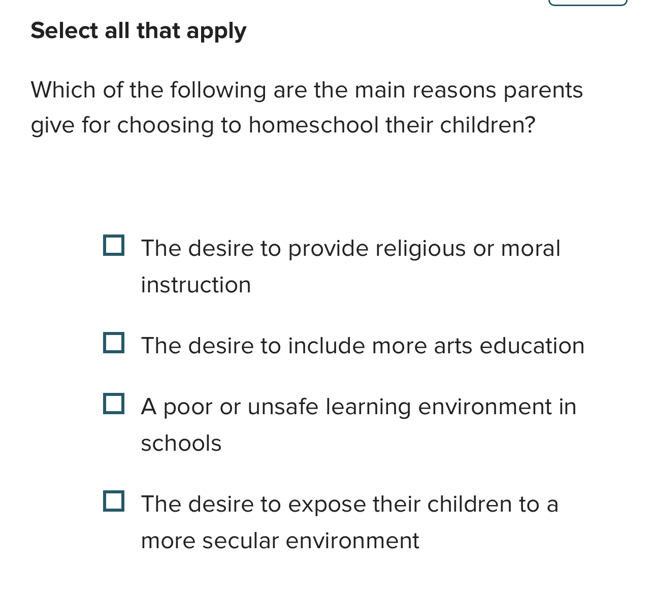 Solved Select all that applyWhich of the following are the | Chegg.com
