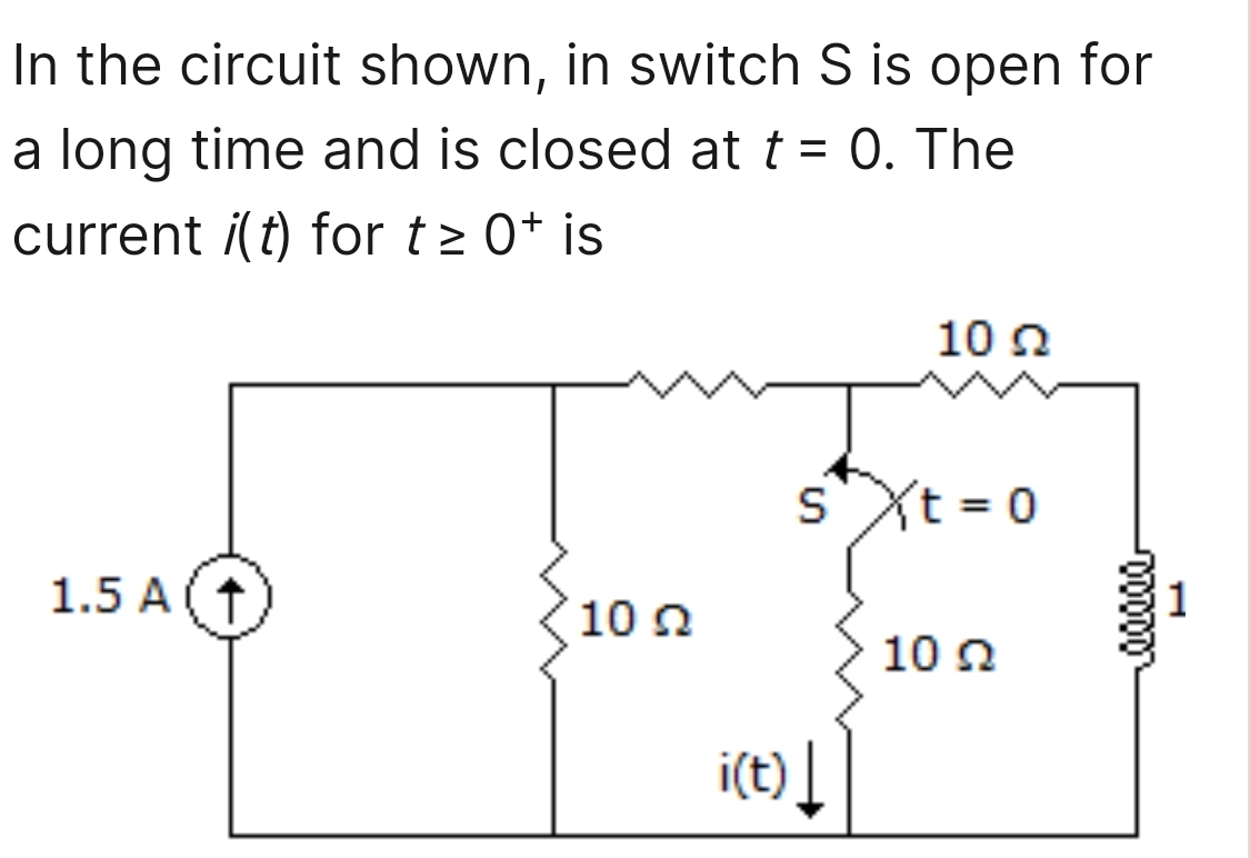 Solved In the circuit shown, in switch S ﻿is open for a long | Chegg.com