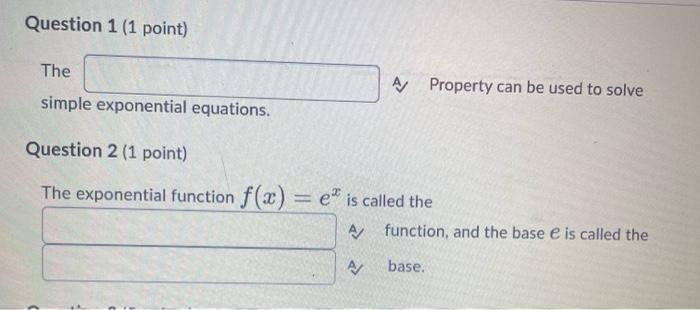 Solved The simple exponential equations. A Property can be | Chegg.com