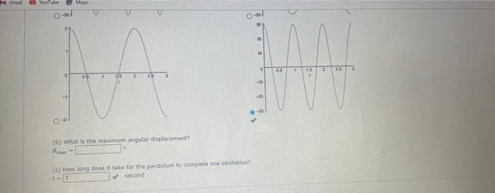 Solved a pendulum swings back and forth. the angular | Chegg.com