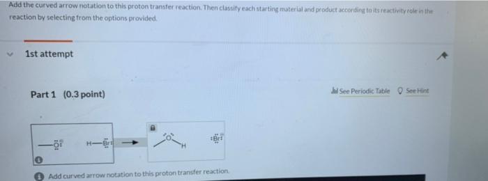 Solved Add the curved arrow notation to this proton transfer | Chegg.com