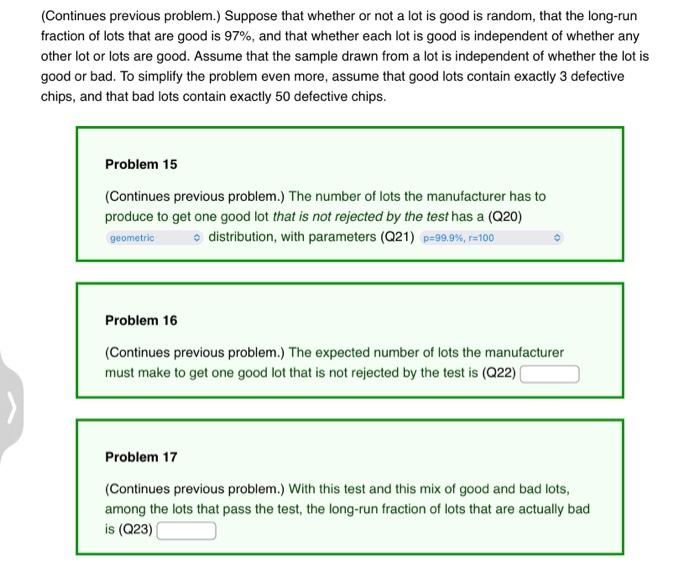 Solved (Continues previous problem.) Suppose that whether or | Chegg.com