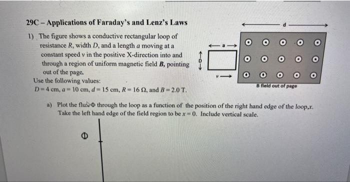Solved 29C - Applications of Faraday's and Lenz's Laws 1) | Chegg.com