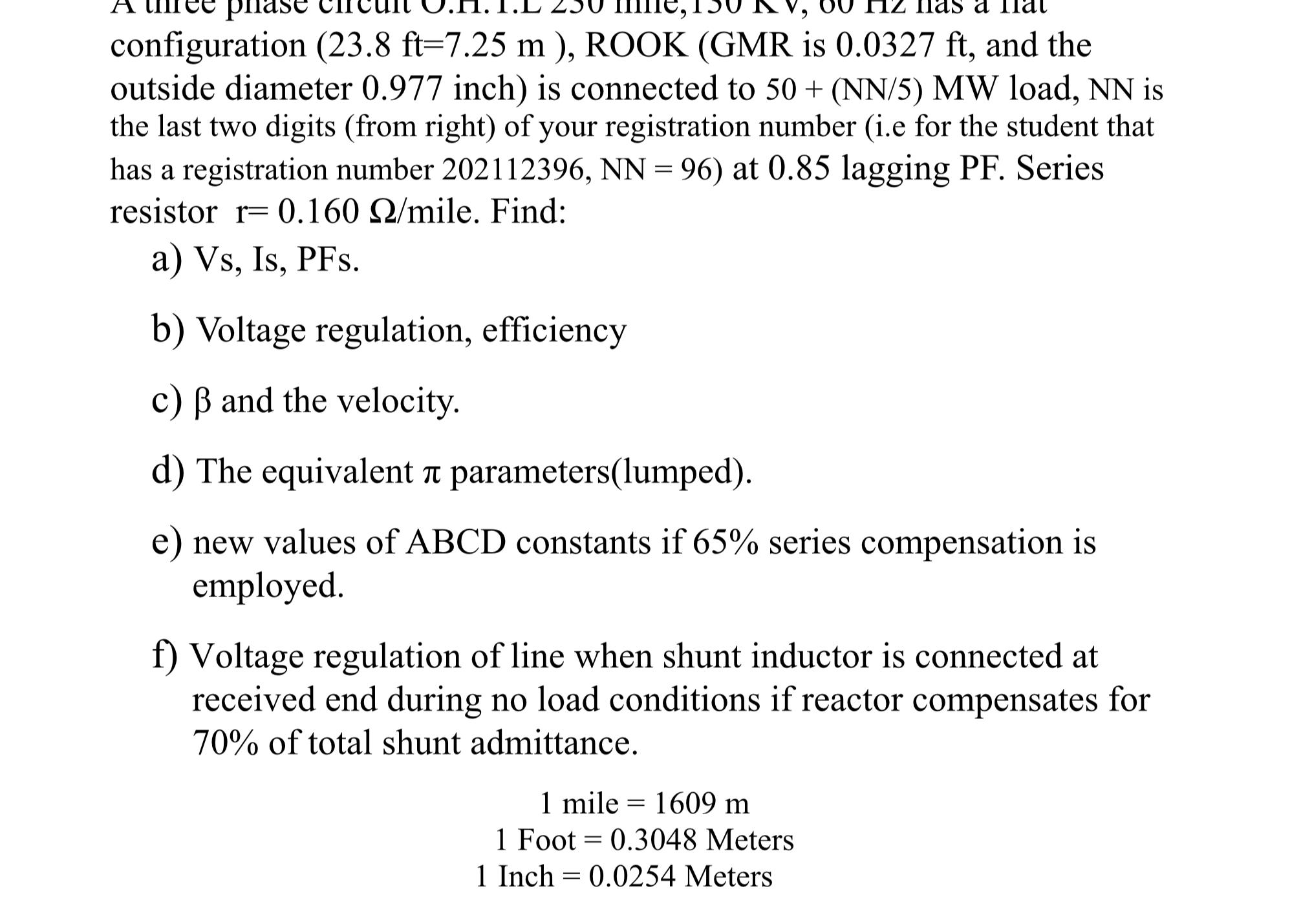Solved configuration ), ﻿ROOK (GMR is 0.0327ft, ﻿and the | Chegg.com
