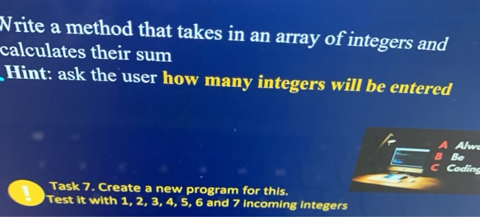 Solved 1. Rewrite the TASKS 1 - 7, implemented in class | Chegg.com