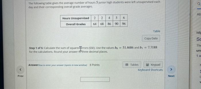 Solved o The following table gives the average number of | Chegg.com