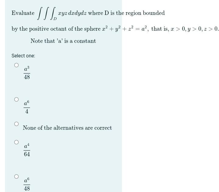 Solved Evaluate ∭Dxyzdxdydz where D is the region bounded by | Chegg.com