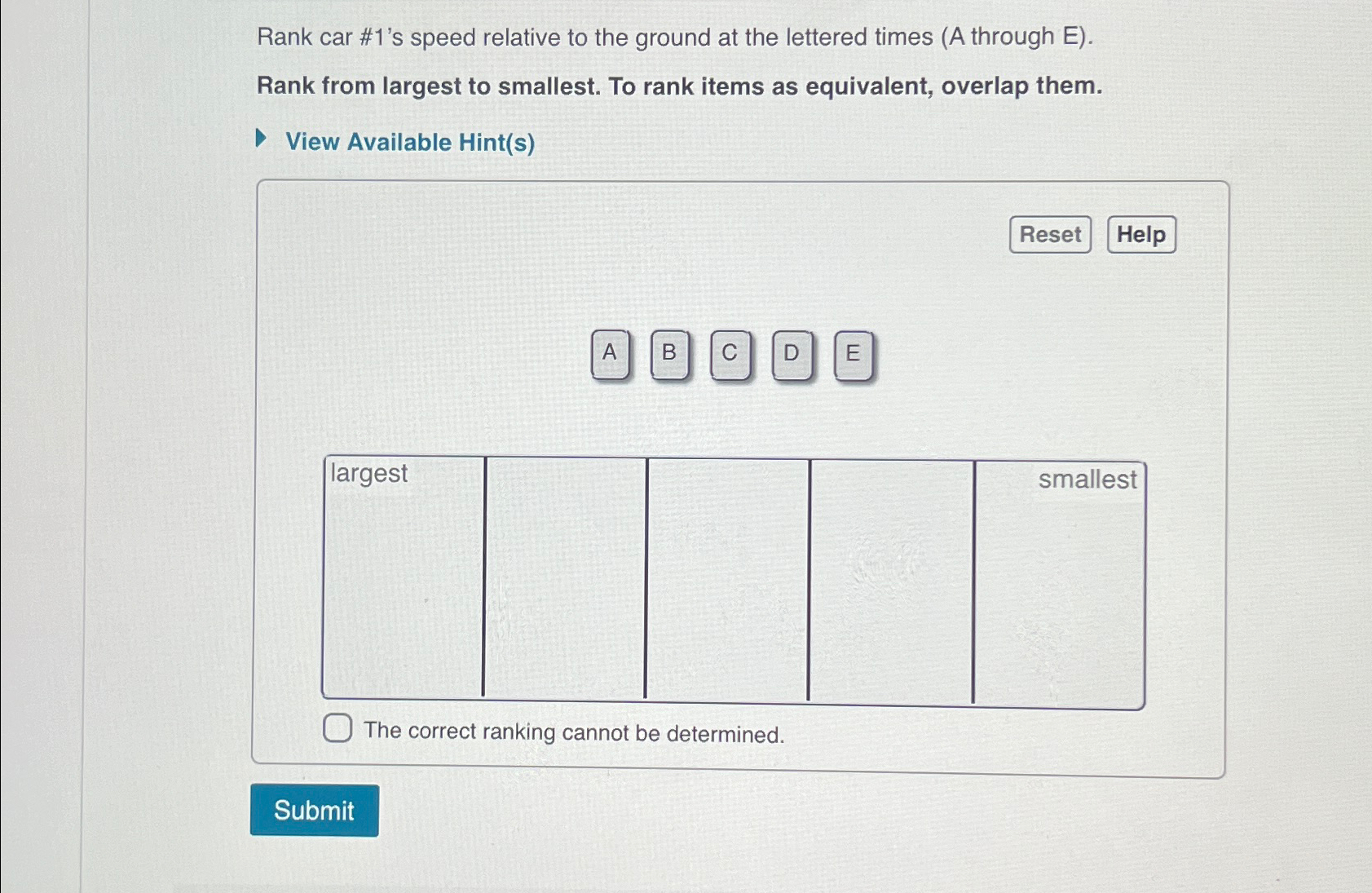 Solved Rank car #1's speed relative to the ground at the | Chegg.com
