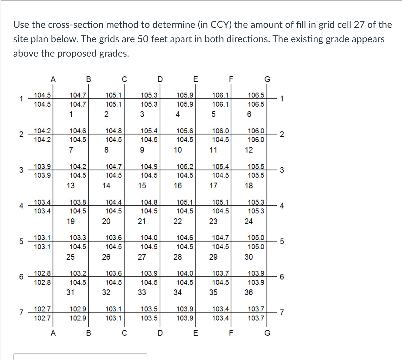 Solved Use the cross-section method to determine (in CCY) | Chegg.com