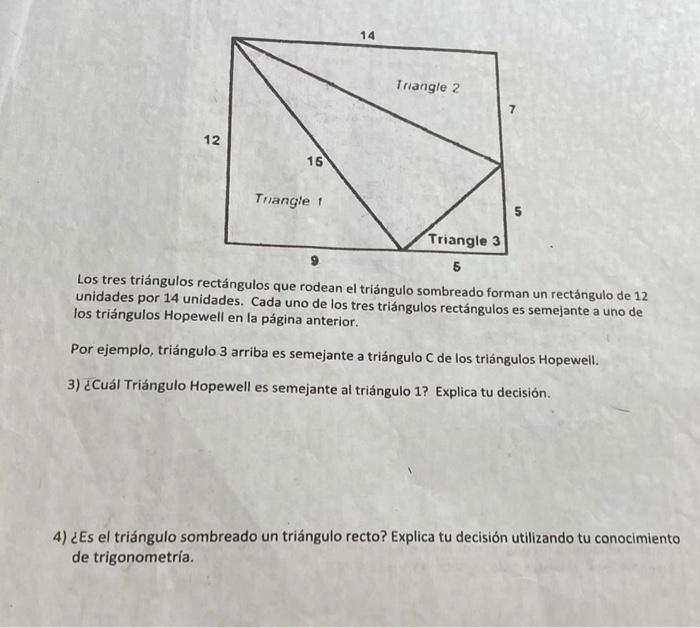 Solved Los tres triángulos rectángulos que rodean el | Chegg.com