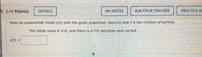 Solved 5 1 Points Details My Notes Ask Your Teacher 