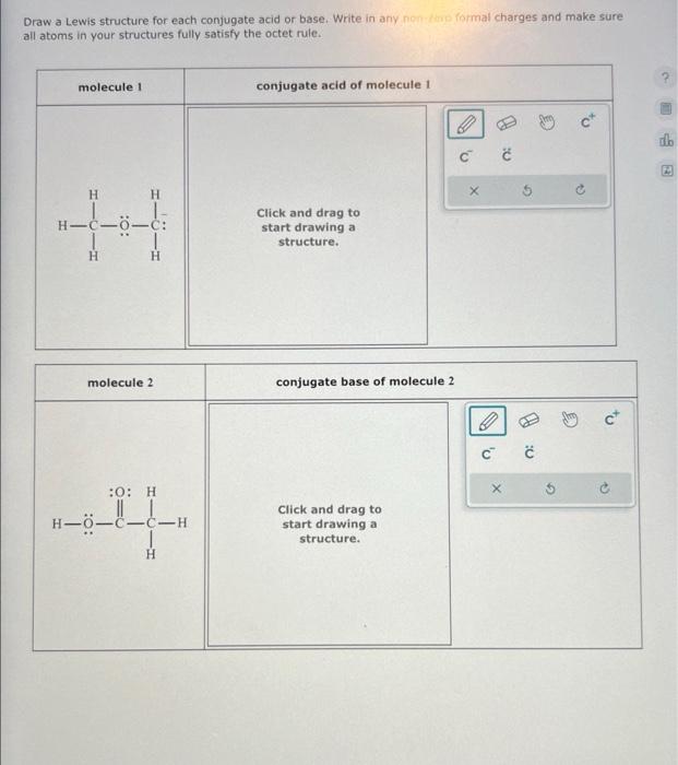 Solved Draw a Lewis structure for each conjugate acid or | Chegg.com