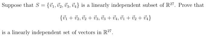Solved Suppose that S={v1,v2,v3,v4} is a linearly | Chegg.com