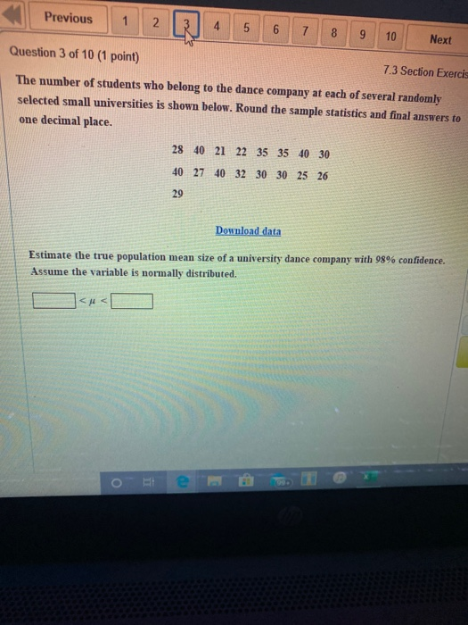 Solved Previous 1 2 3 5 6 7 8 Next Question 3 of 10 (1 | Chegg.com