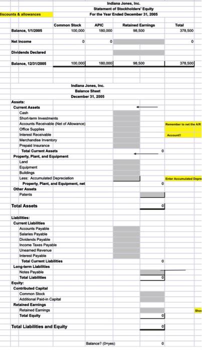 Instructions Beginning Bal. Transaction Worksheet | Chegg.com