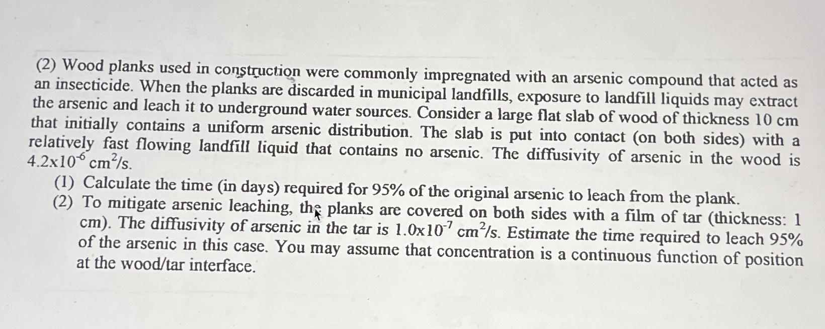 Solved (2) ﻿Wood planks used in construction were commonly | Chegg.com