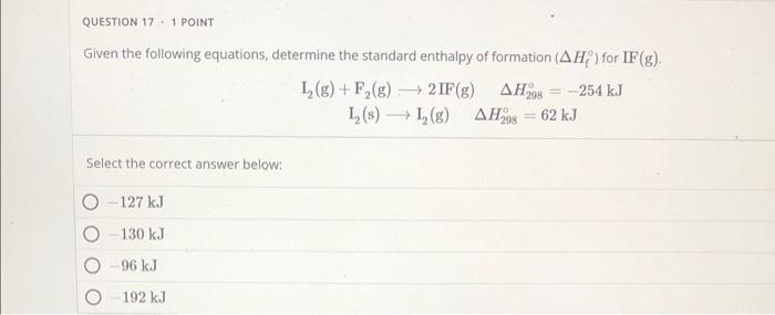 Solved Given the following equations, determine the standard | Chegg.com